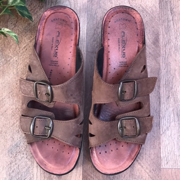 Flexus | Shoes | Leather Italian Flexus Sandals | Poshmark
